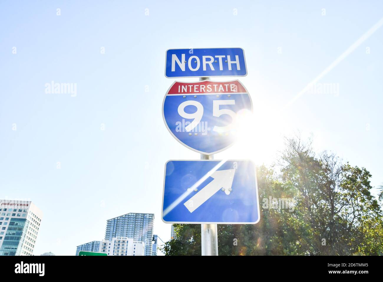 way to success, photo as a background interstate 95 street sign with ...