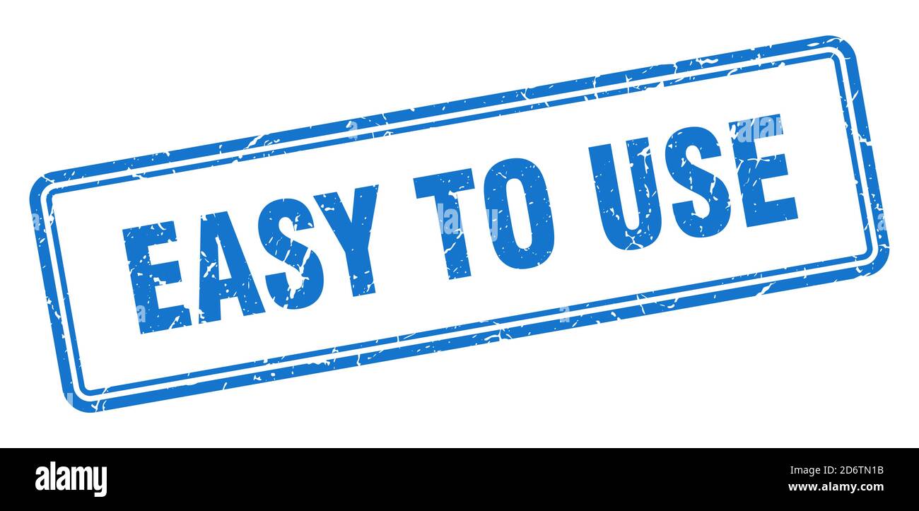 easy to use stamp. square grunge sign isolated on white background ...