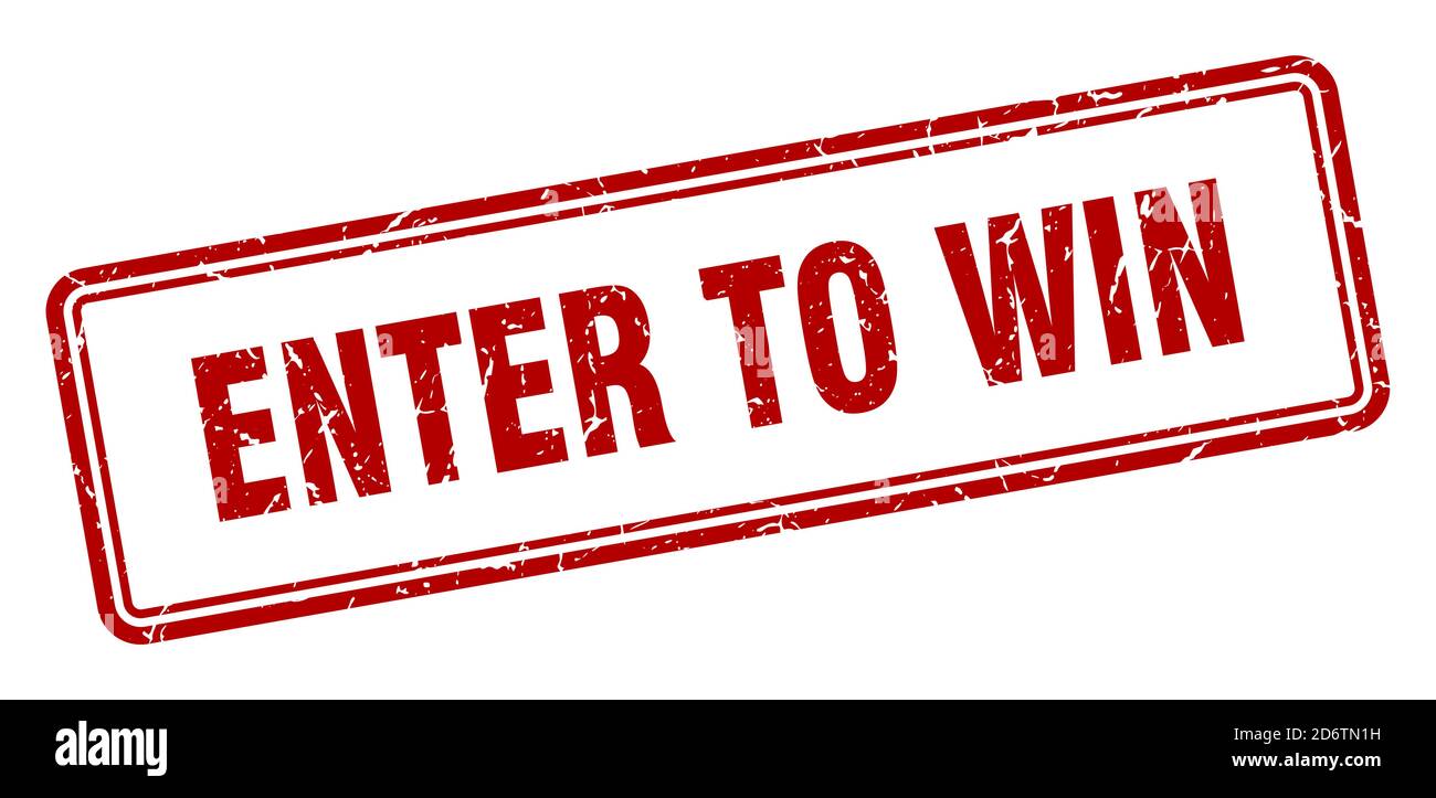 enter to win stamp. square grunge sign isolated on white background ...