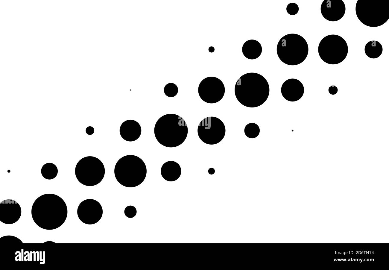 Diagonal, oblique circles, dots halftone vector illustration. Halftone ...