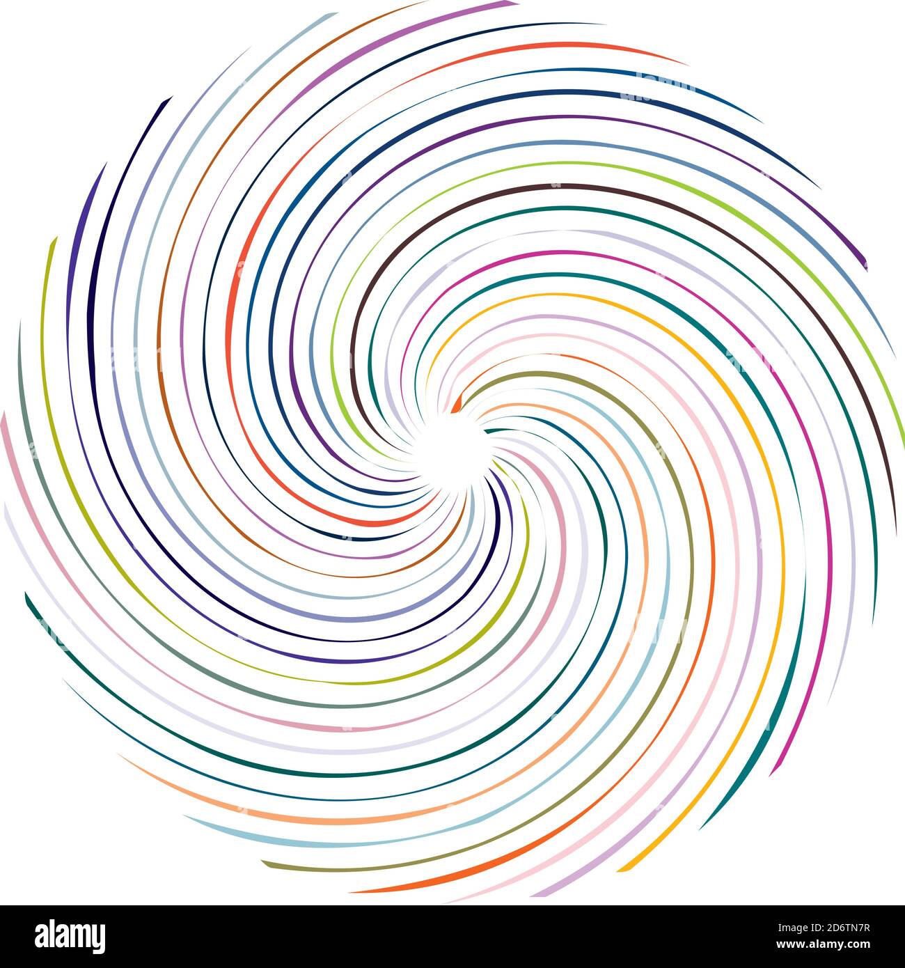 Circular Spiral, swirl, twirl design element. Concentric, radial and ...
