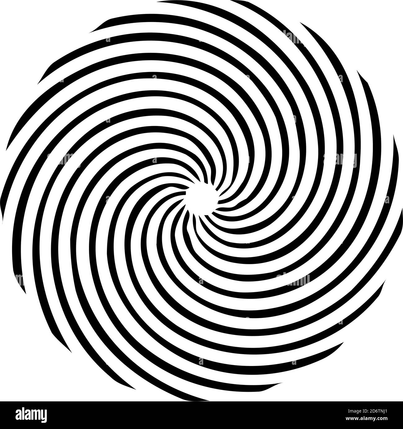 Circular Spiral, swirl, twirl design element. Concentric, radial and ...