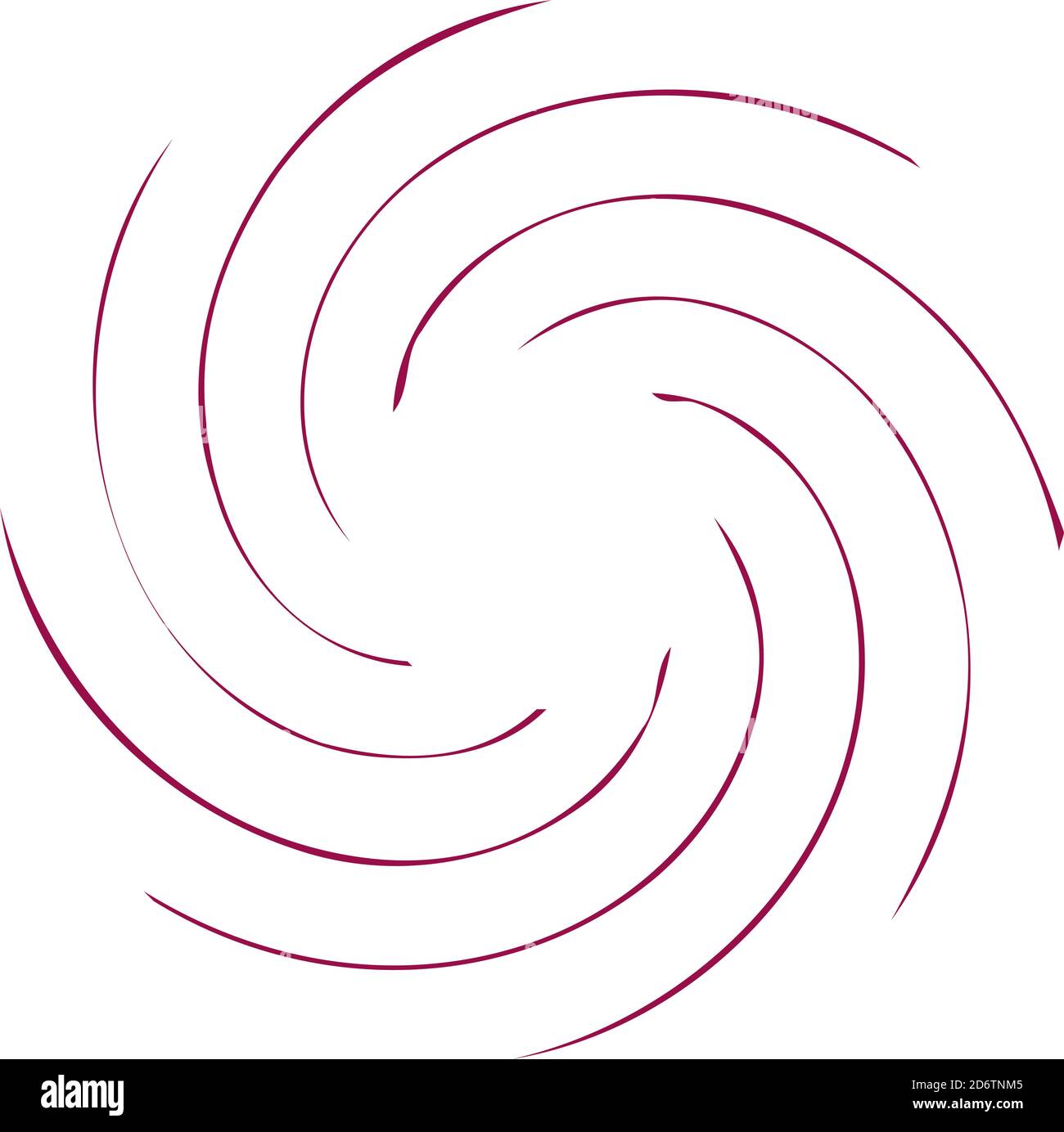 Circular Spiral, swirl, twirl design element. Concentric, radial and ...