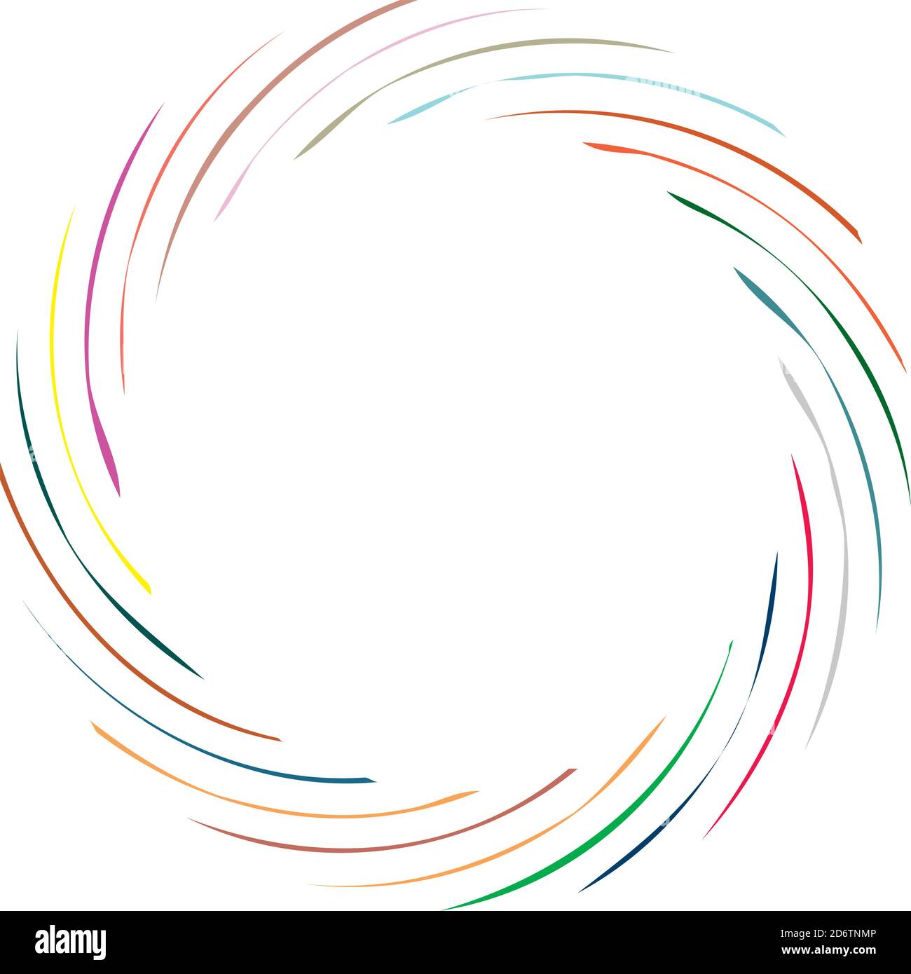 Circular Spiral, swirl, twirl design element. Concentric, radial and ...