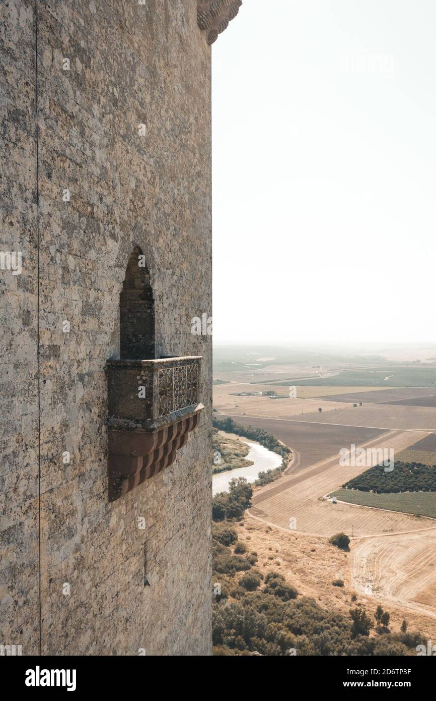 Architecture of the historic Almodovar castle in Cadiz, Spain Stock ...