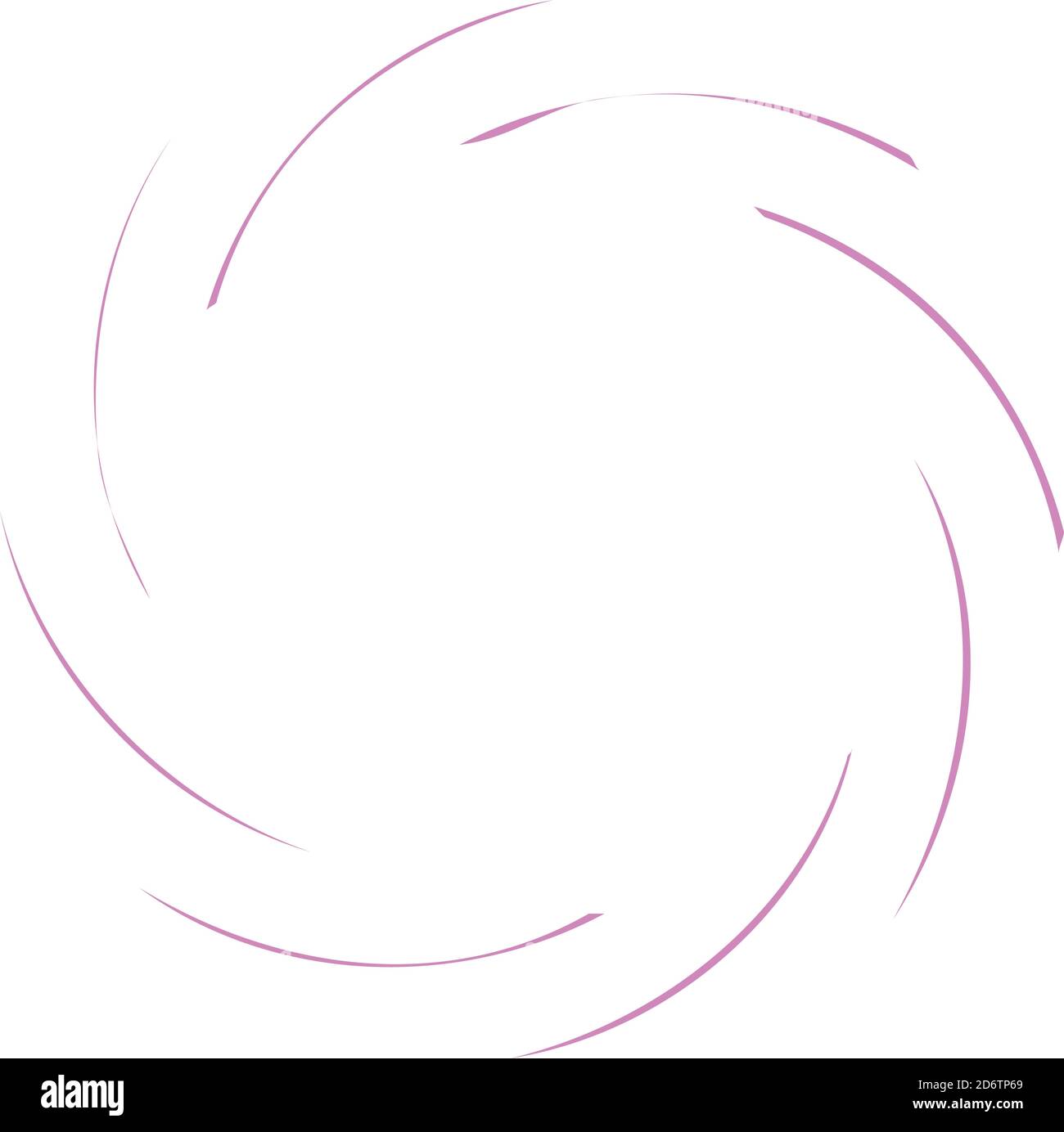 Circular Spiral, swirl, twirl design element. Concentric, radial and ...