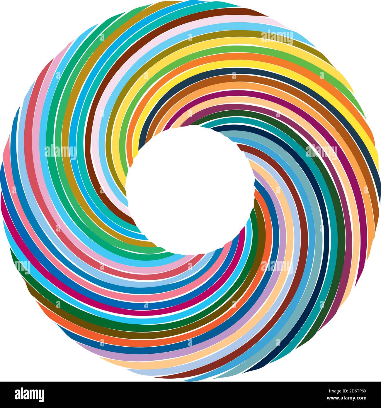 Circular Spiral, swirl, twirl design element. Concentric, radial and ...