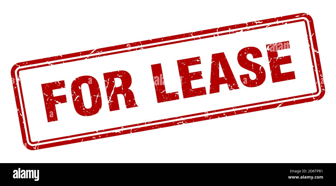 for lease stamp. square grunge sign isolated on white background Stock ...