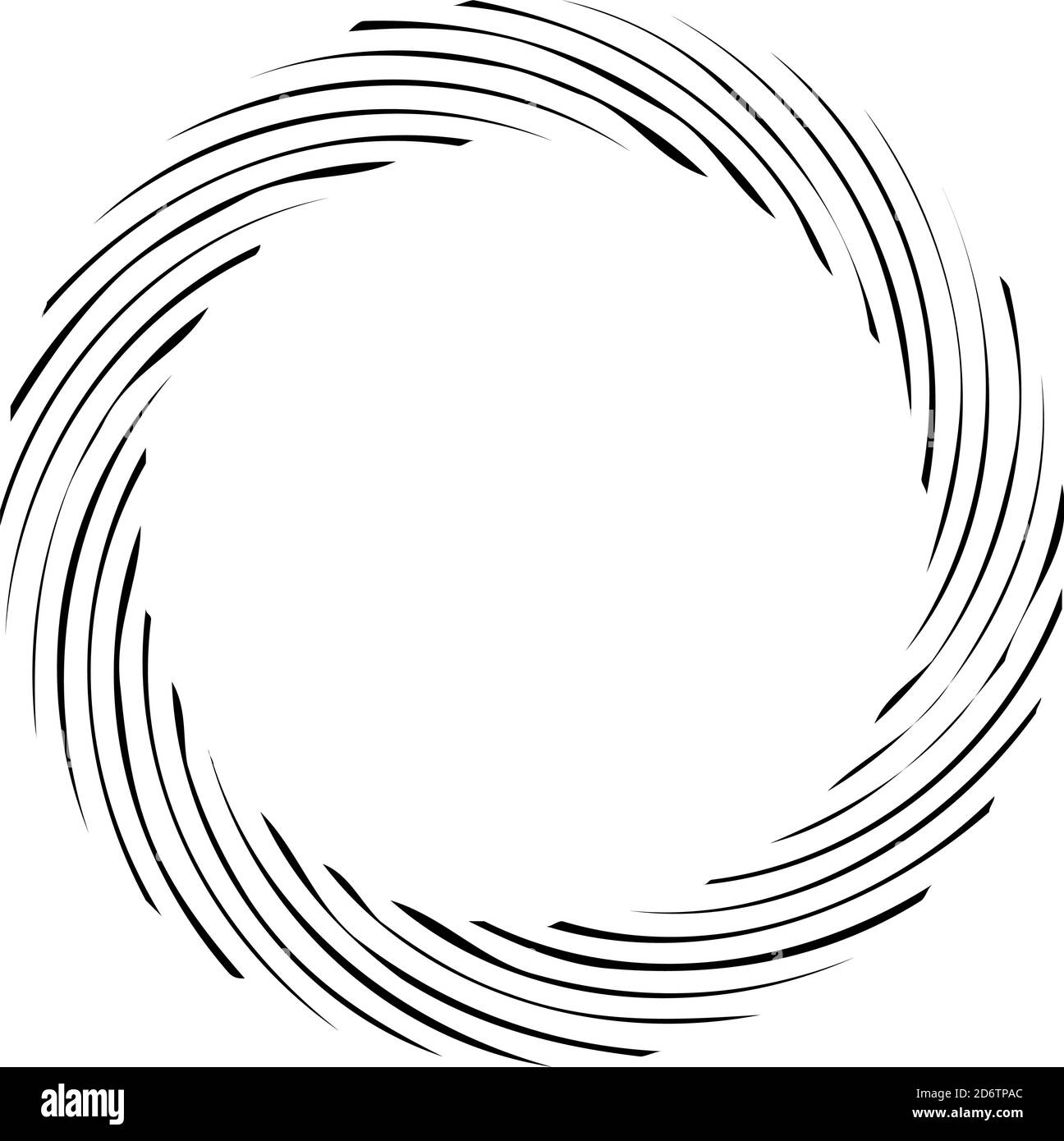 Circular Spiral, swirl, twirl design element. Concentric, radial and ...