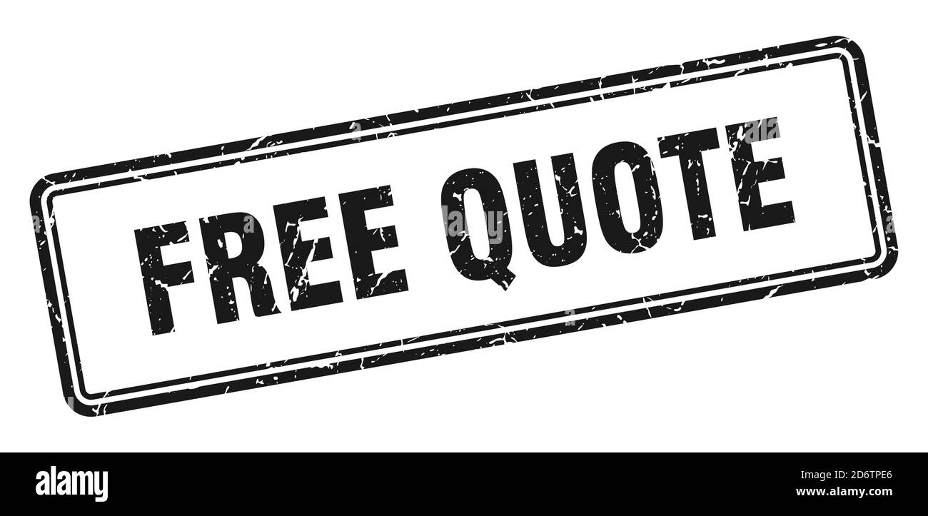 free quote stamp. square grunge sign isolated on white background Stock ...