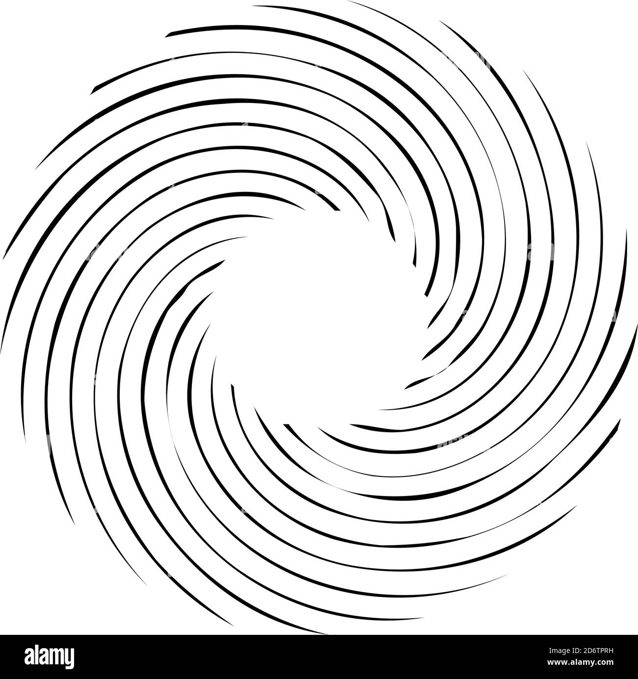 Circular Spiral, swirl, twirl design element. Concentric, radial and ...