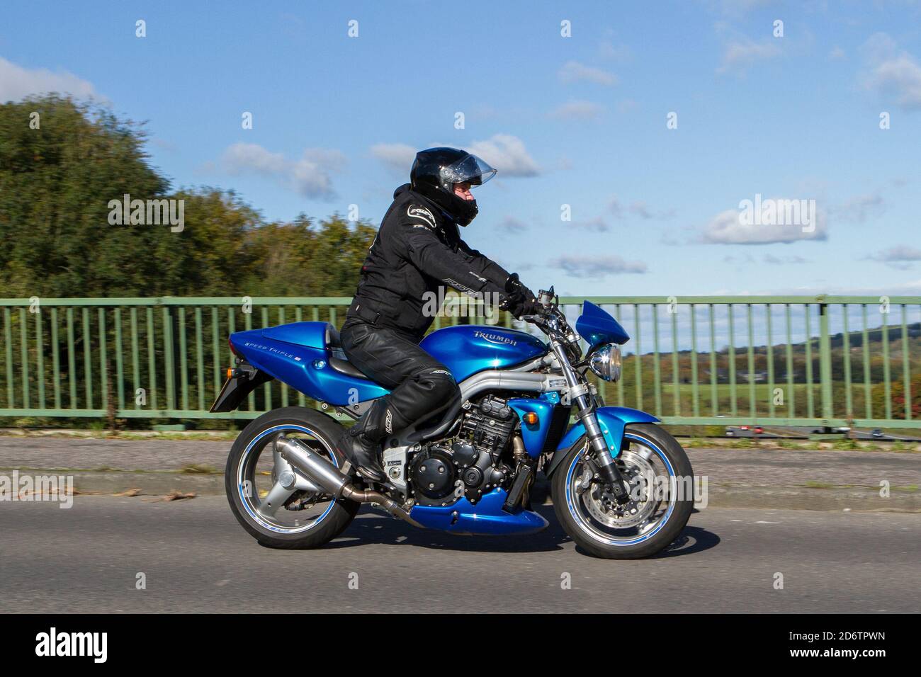 Triumph speed triple motorcycle Motorbike rider; two wheeled transport ...
