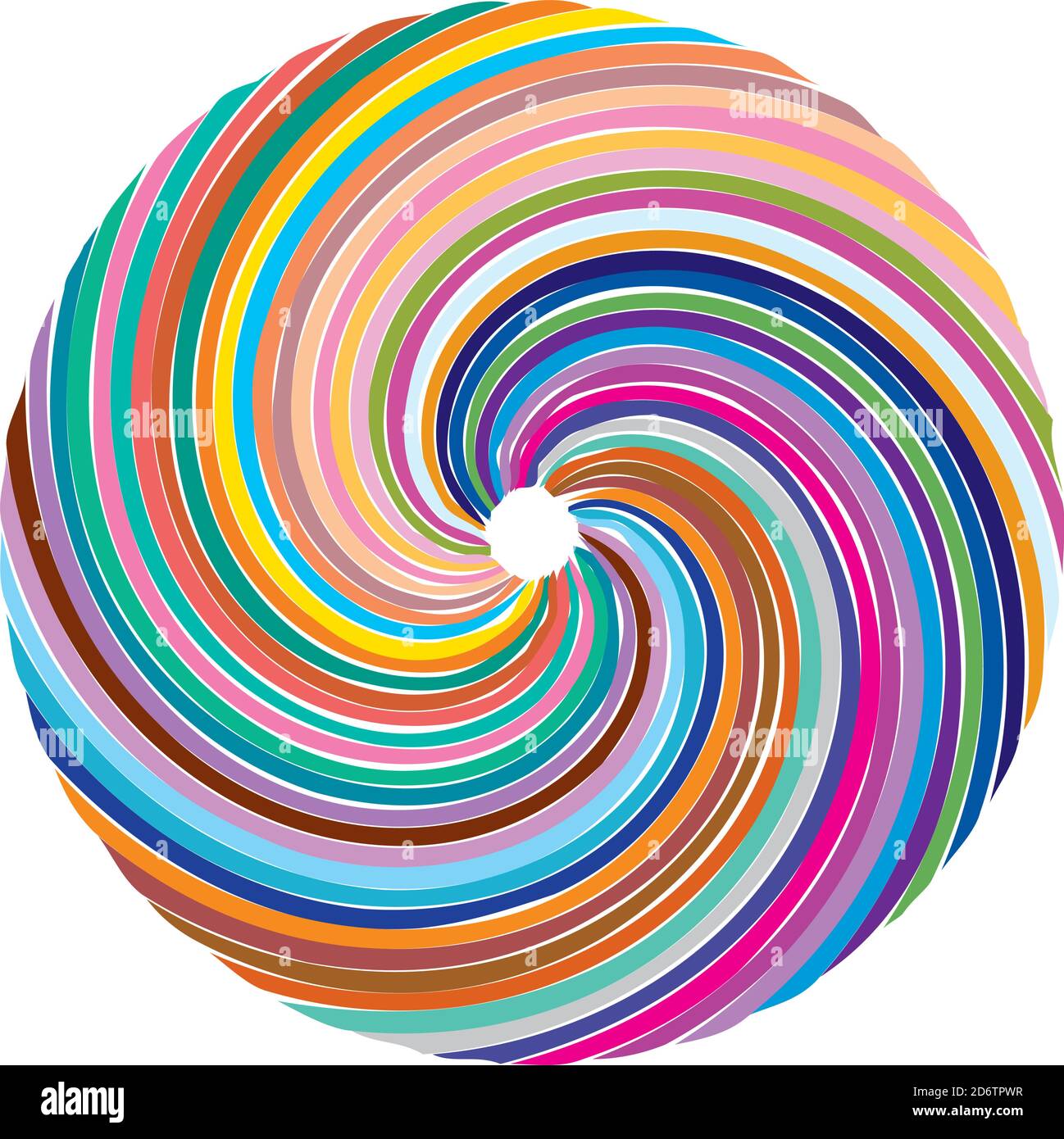 Circular Spiral, swirl, twirl design element. Concentric, radial and ...