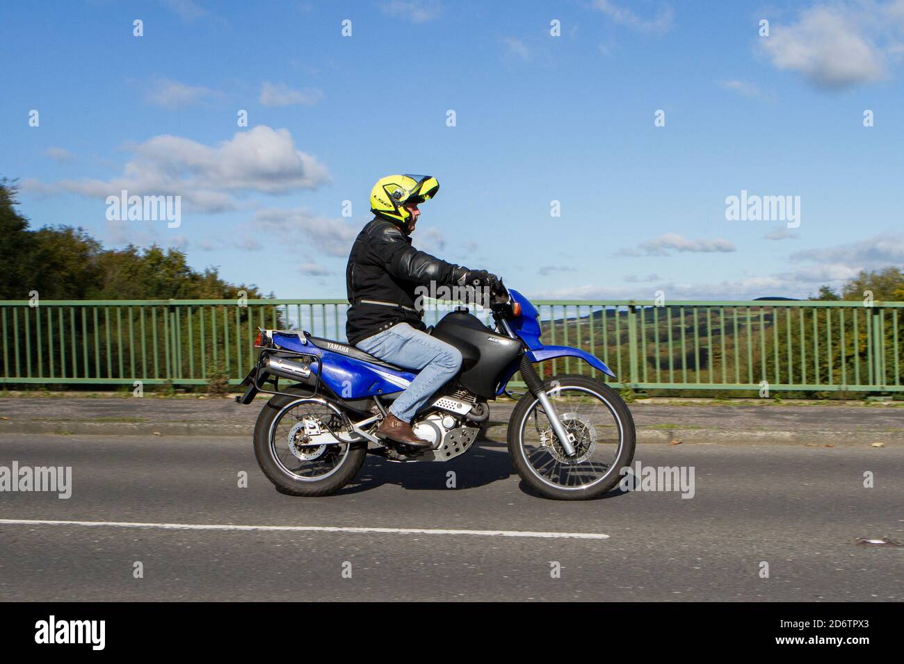 Triumph Acer motorcycle Motorbike rider; two wheeled transport ...