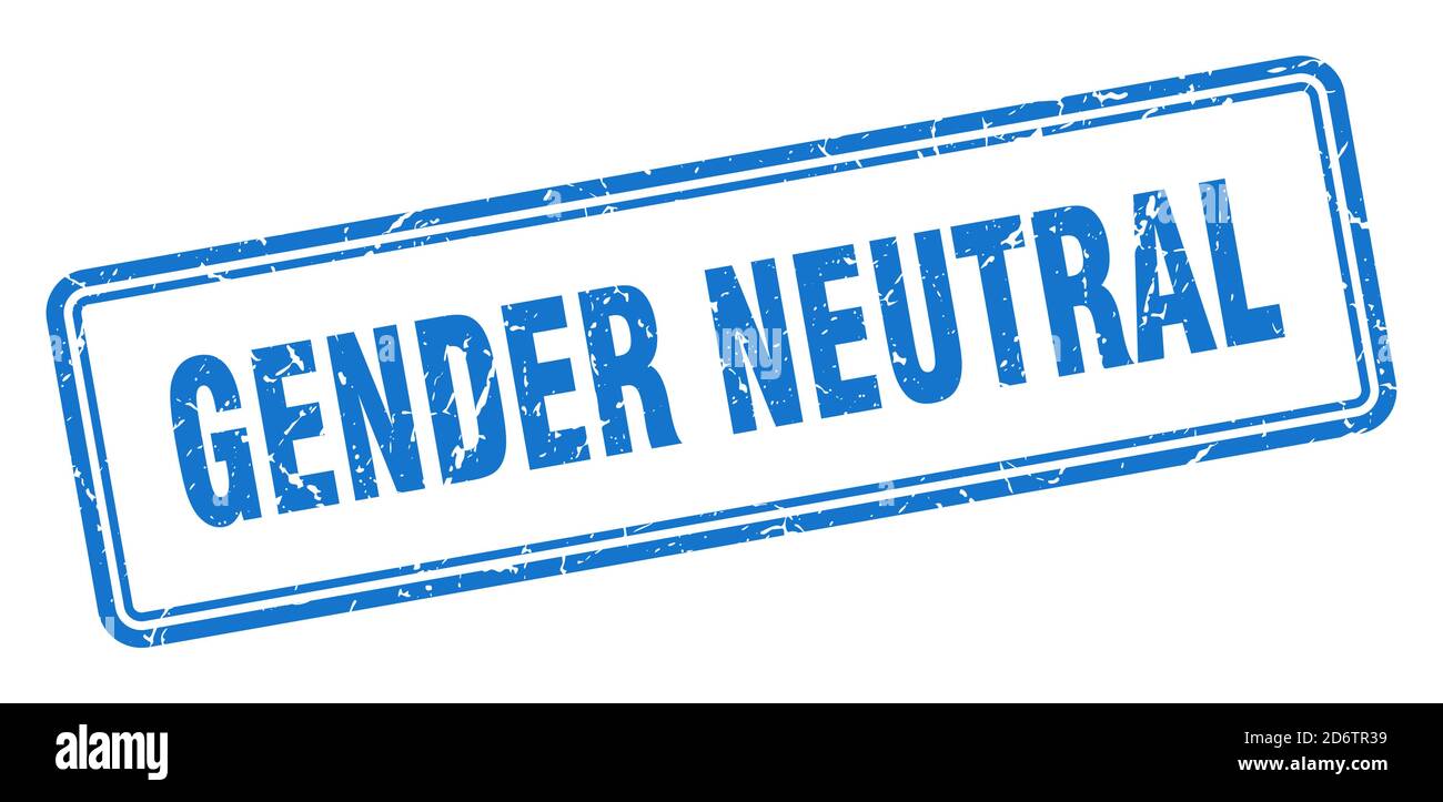 gender neutral stamp. square grunge sign isolated on white background ...