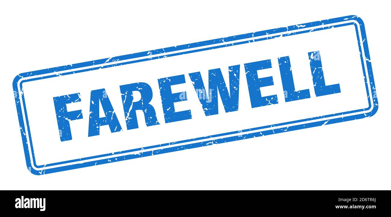 farewell stamp. square grunge sign isolated on white background Stock ...