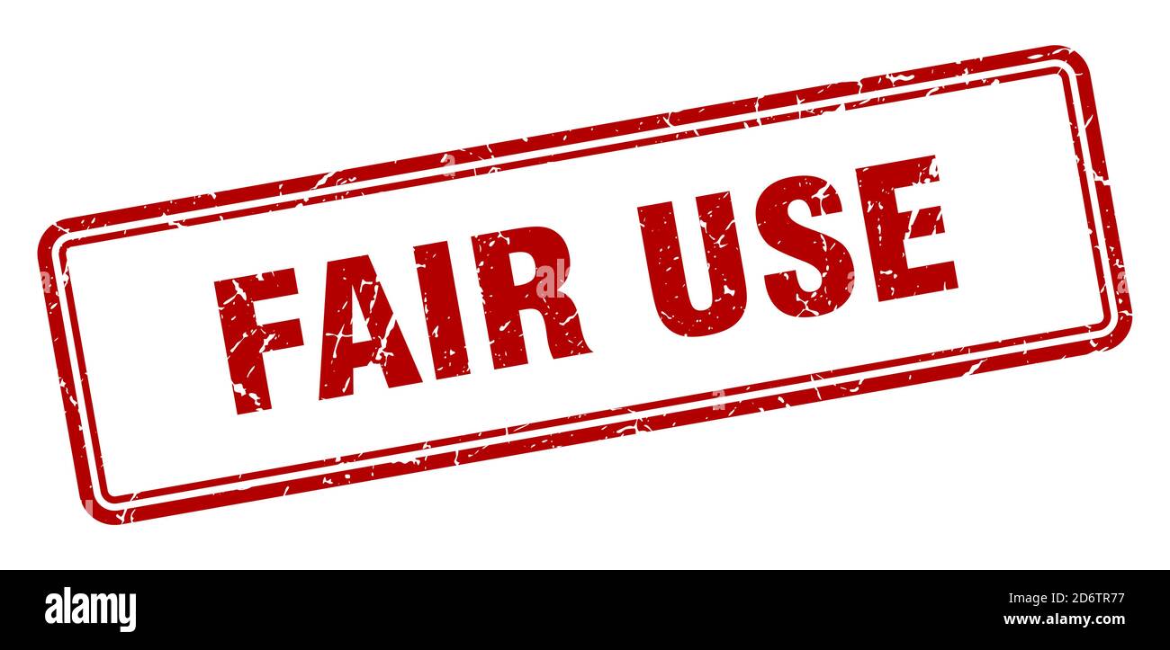 fair use stamp. square grunge sign isolated on white background Stock ...