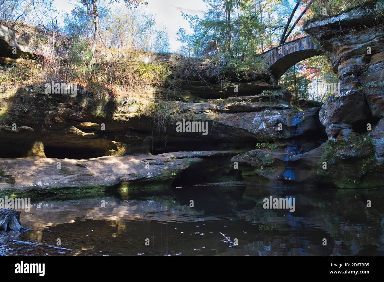 Upper falls at old man's cave in hocking hills ohio Stock Photo - Alamy
