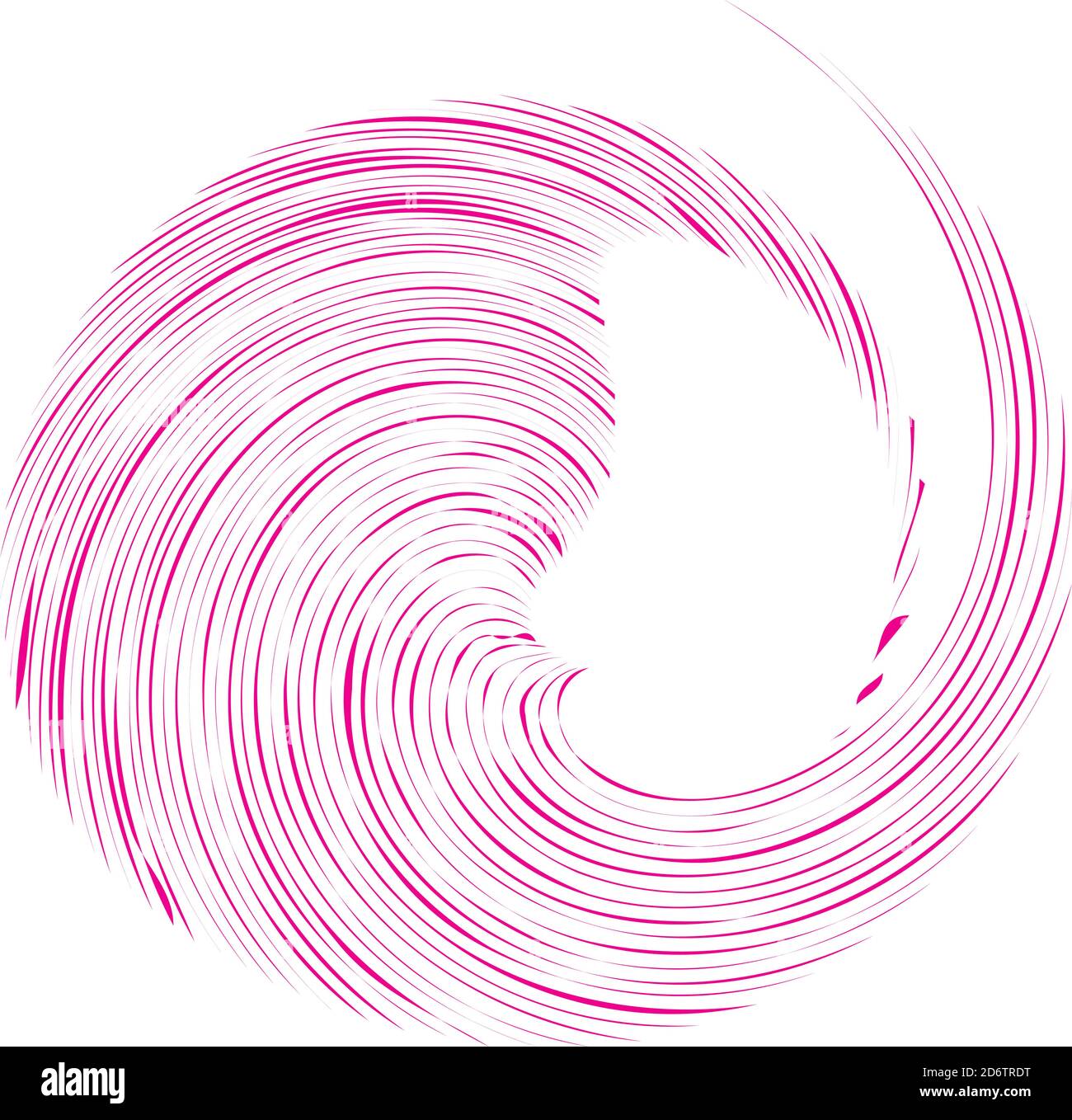 Circular Spiral, swirl, twirl design element. Concentric, radial and ...