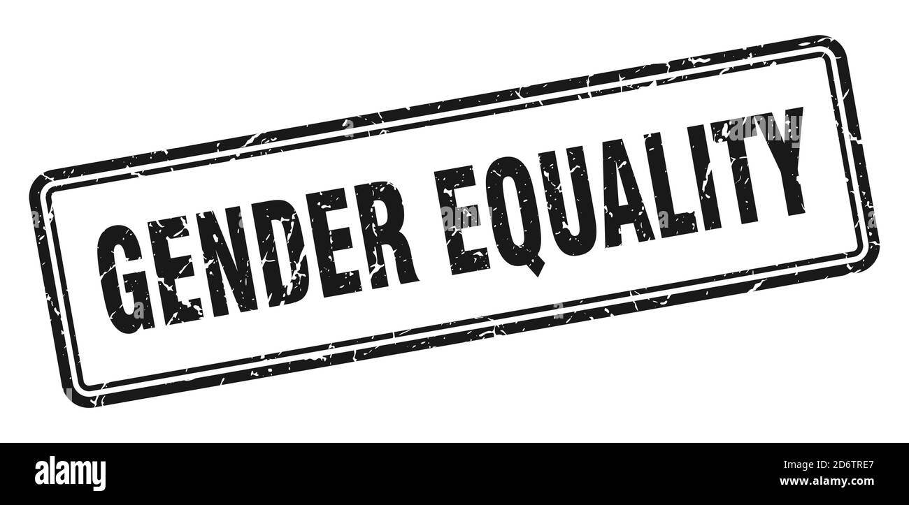 gender equality stamp. square grunge sign isolated on white background ...
