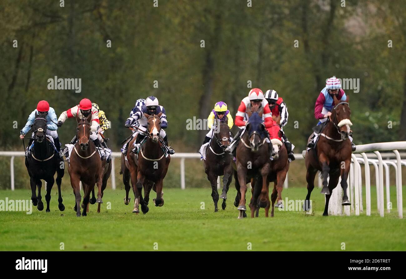 Jockey connor beasley second right pontefract racecourse hi-res stock ...