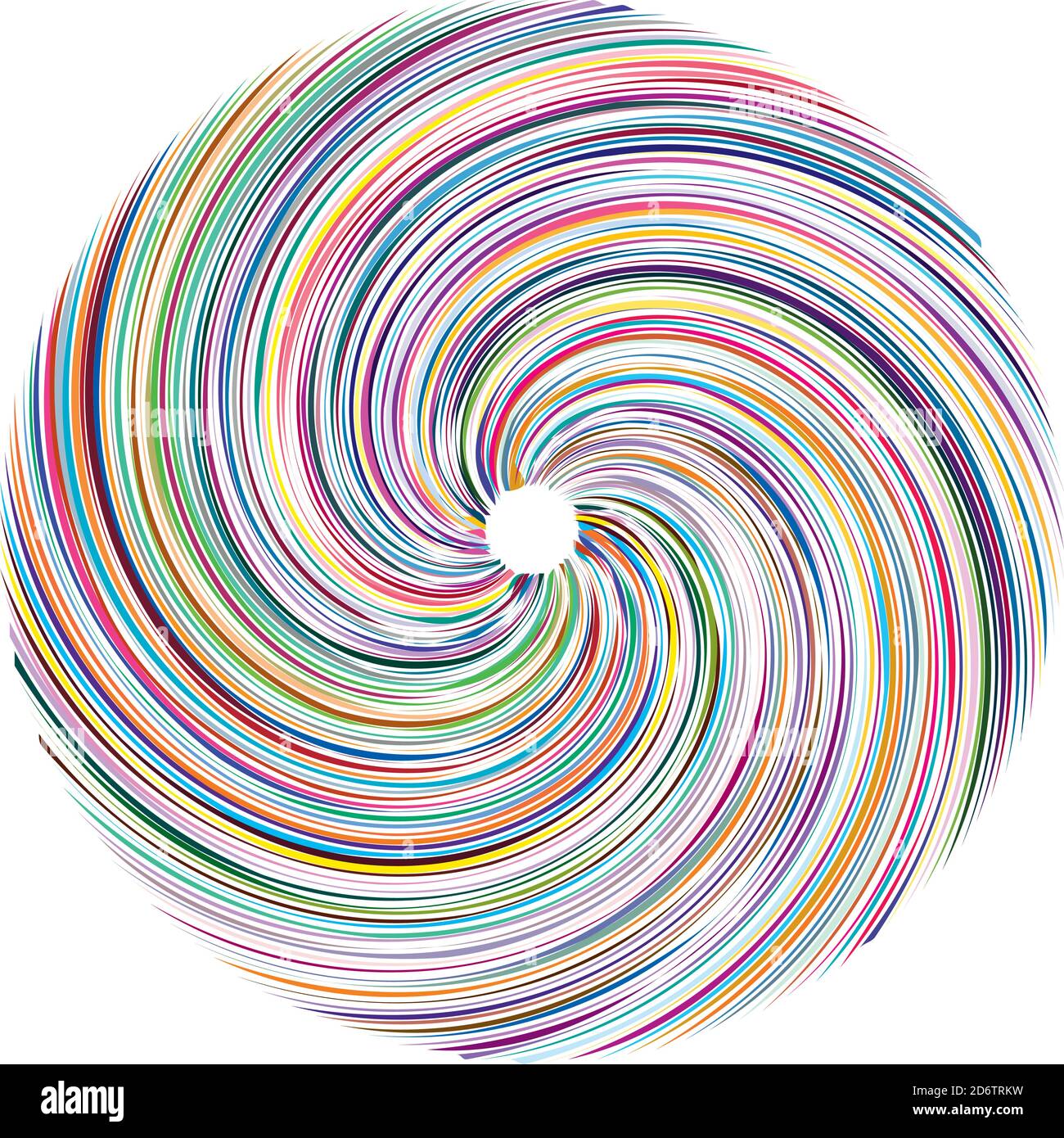 Circular Spiral, swirl, twirl design element. Concentric, radial and ...