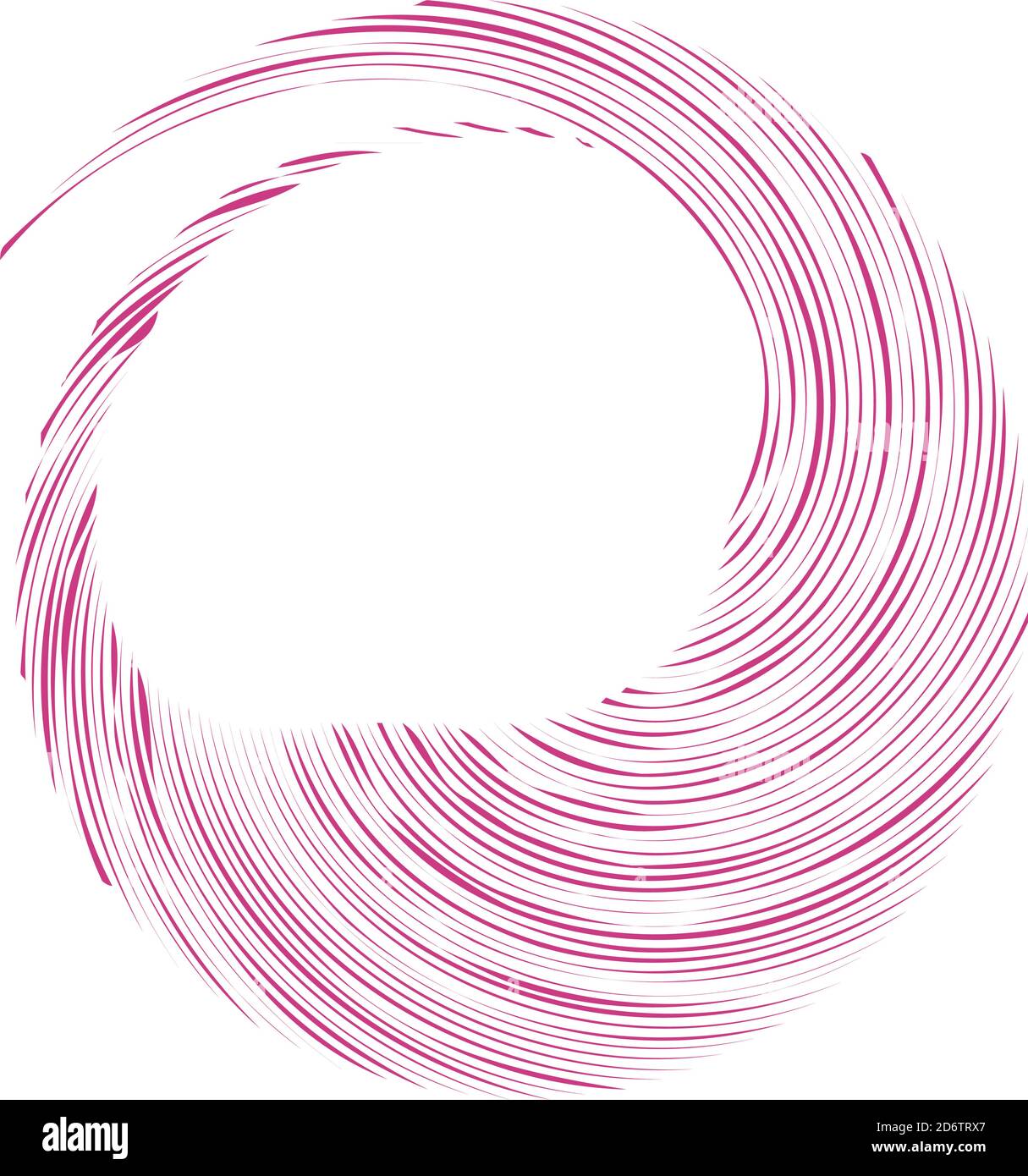 Circular Spiral, swirl, twirl design element. Concentric, radial and ...