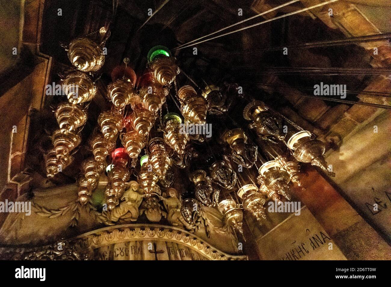 Jerusalem / Israel - 2017/10/12: Church of the Holy Sepulchre interior ...