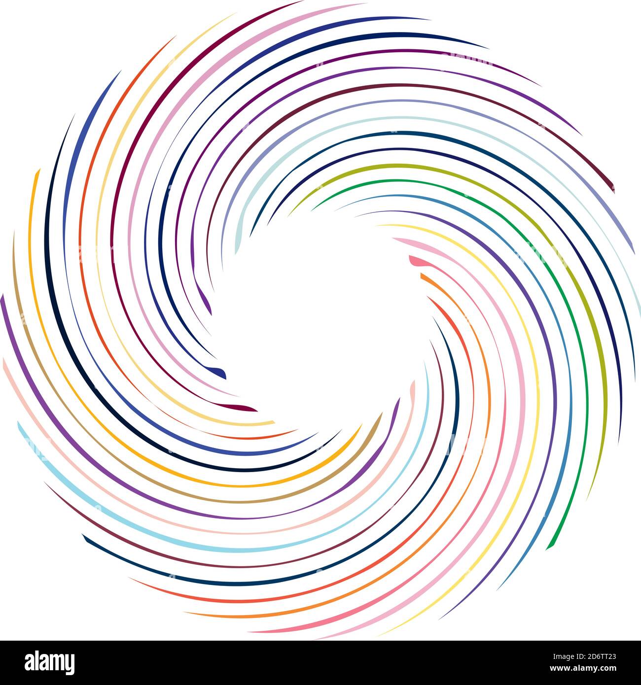 Circular Spiral, swirl, twirl design element. Concentric, radial and ...