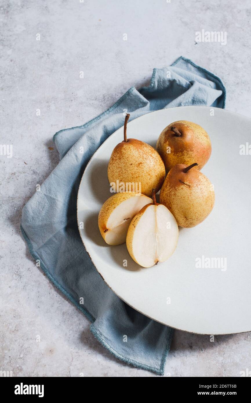 Pear cut in half hi-res stock photography and images - Alamy