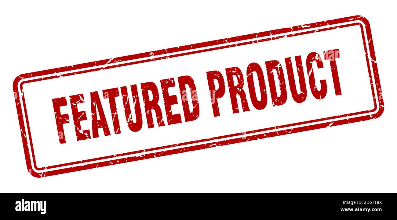 featured product stamp. square grunge sign isolated on white background ...