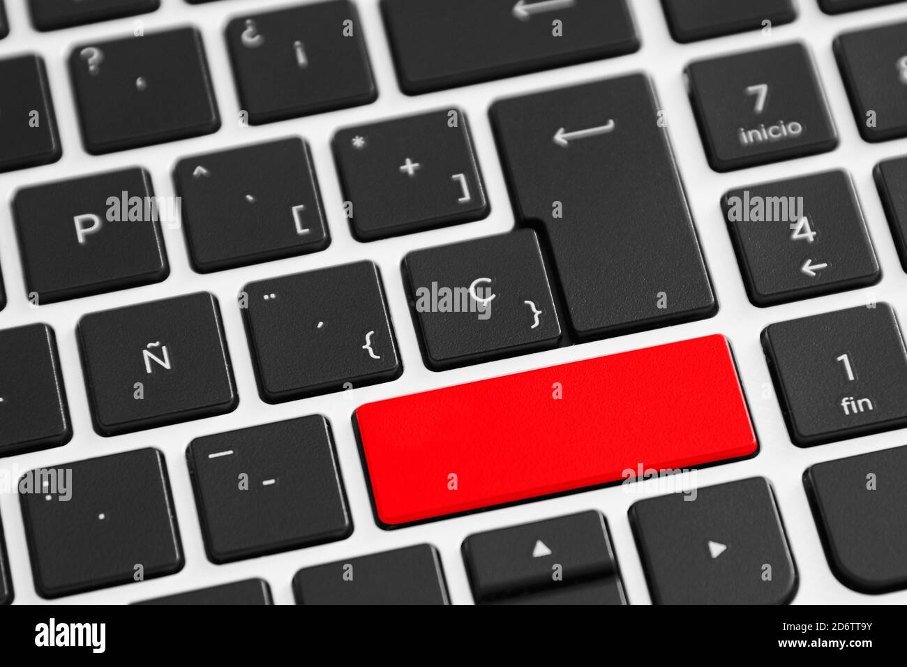 Computer keyboard with one of the red keys to customize text Stock ...