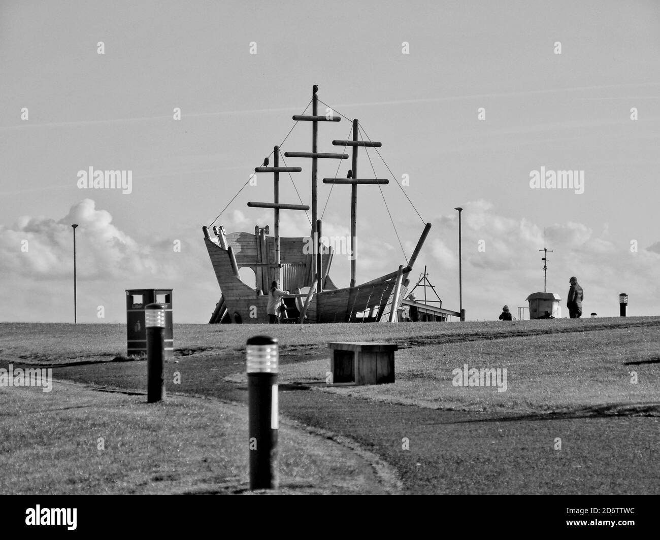 Ballywalter pirate ship Stock Photo - Alamy