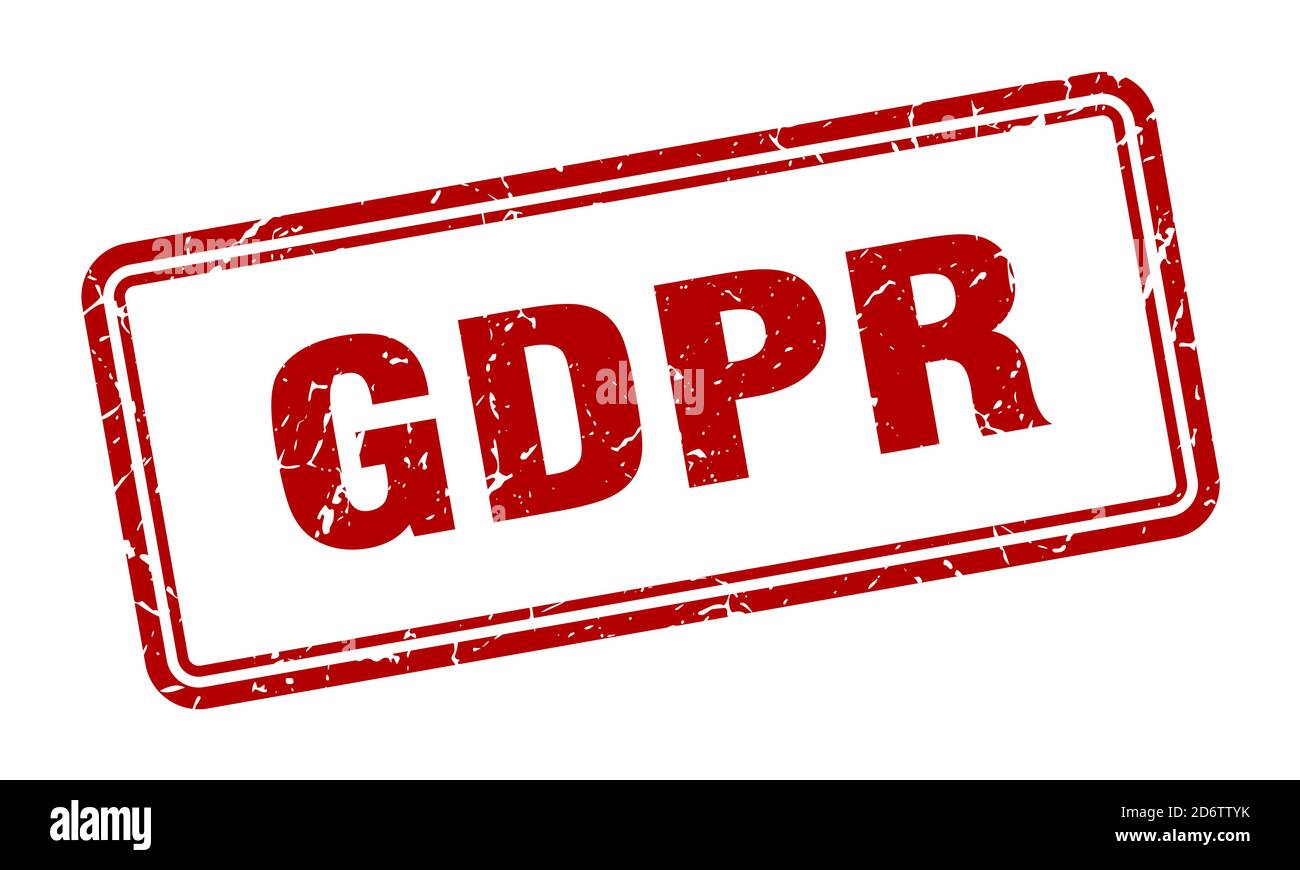 gdpr stamp. square grunge sign isolated on white background Stock ...