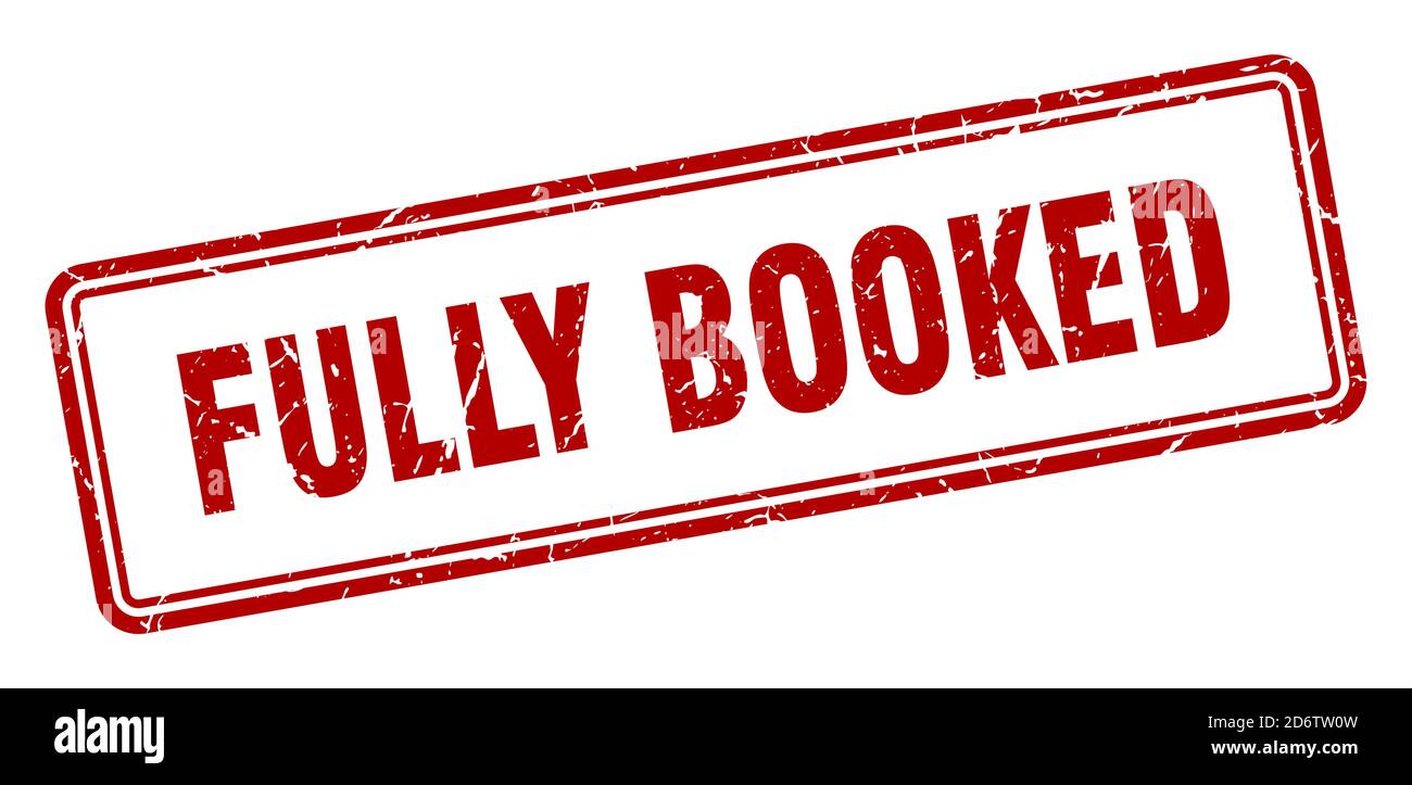 fully booked stamp. square grunge sign isolated on white background ...