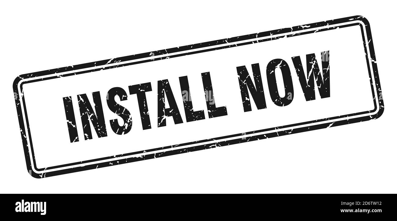 install now stamp. square grunge sign isolated on white background ...