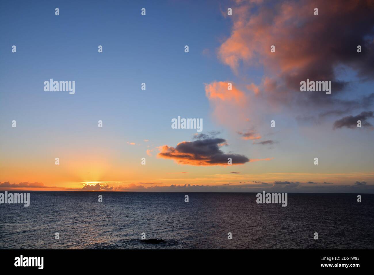Beautiful Colored Sunset Stock Photo - Alamy