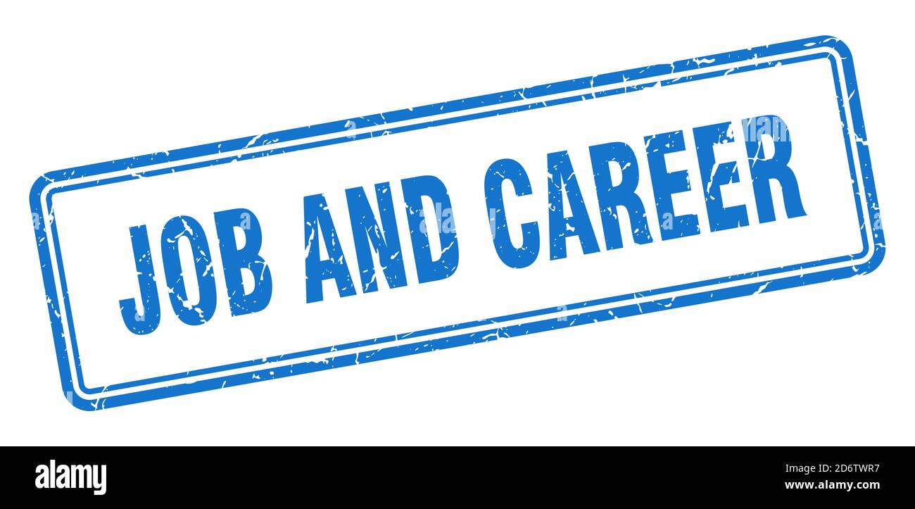 job and career stamp. square grunge sign isolated on white background ...