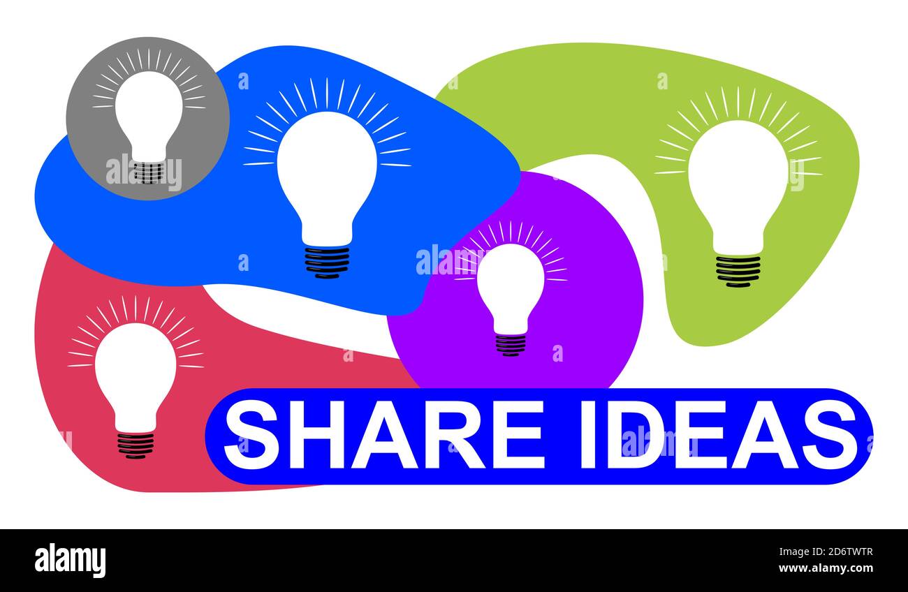 Illustration of a share ideas concept Stock Photo - Alamy