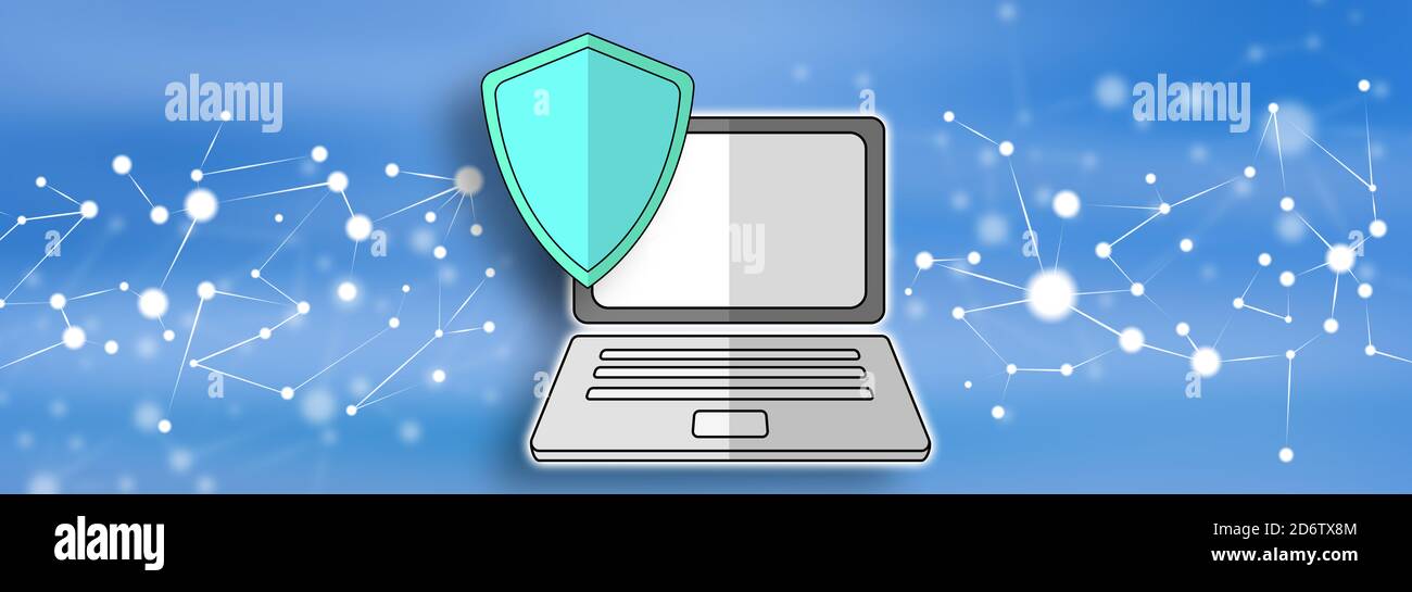 Illustration of a data protection concept Stock Photo - Alamy