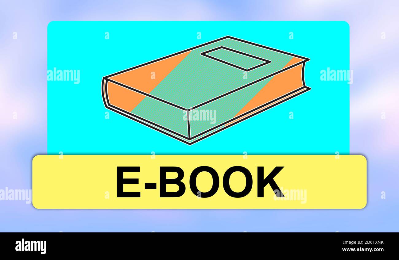 Illustration of an e-book concept Stock Photo - Alamy
