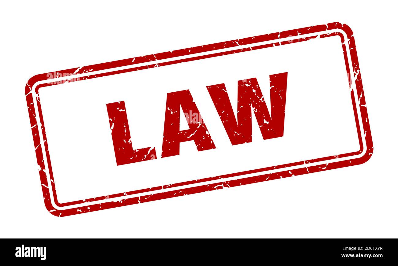 law stamp. square grunge sign isolated on white background Stock Vector ...