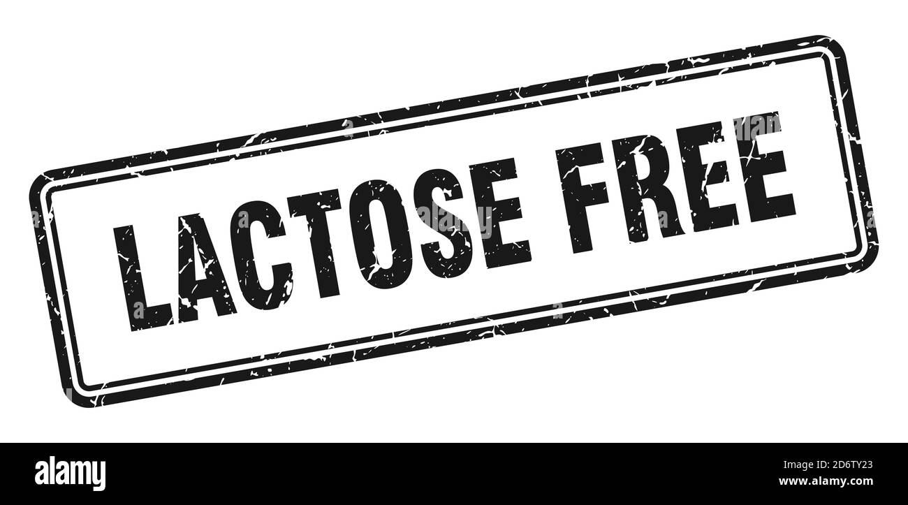 lactose free stamp. square grunge sign isolated on white background ...