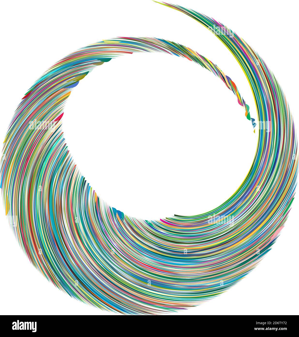 Circular Spiral, swirl, twirl design element. Concentric, radial and ...