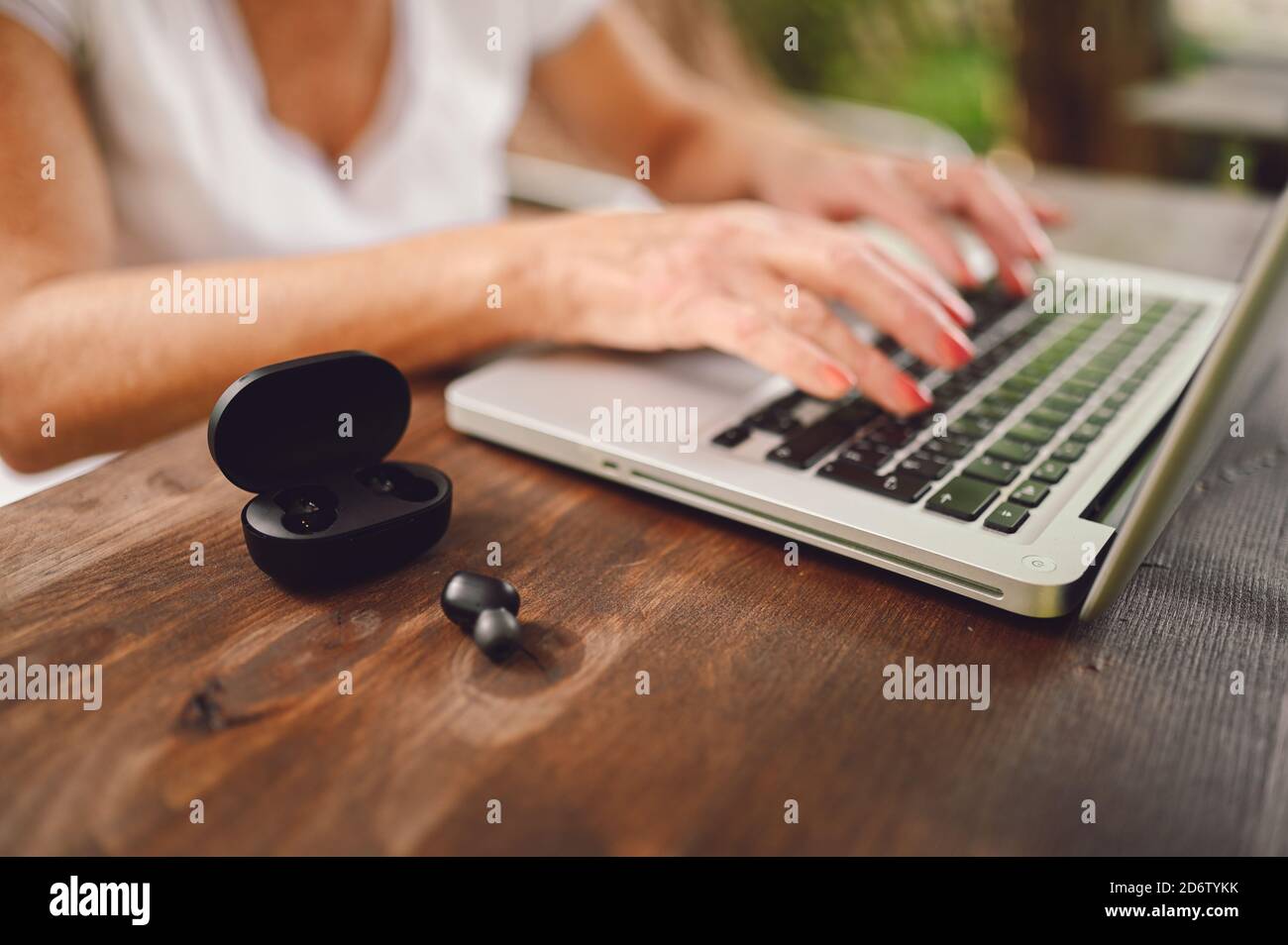 Technology, old age people concept - elderly senior old woman hands ...