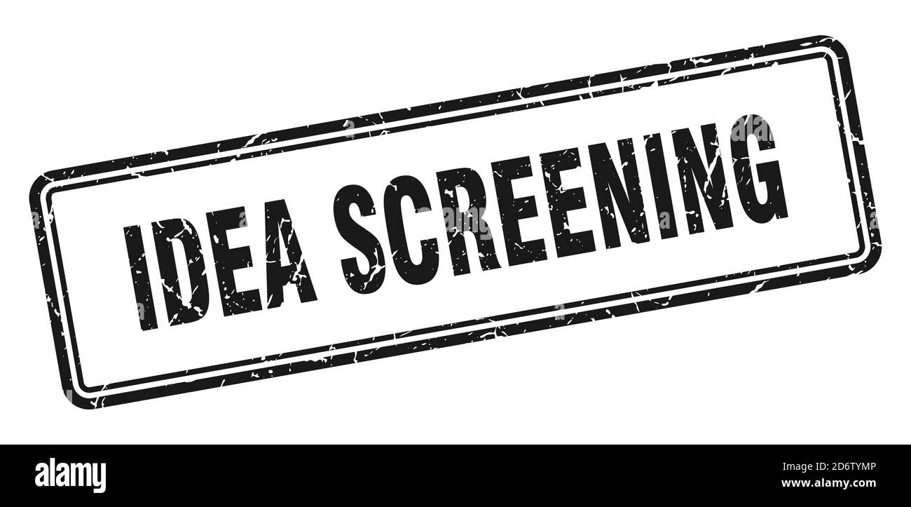 idea screening stamp. square grunge sign isolated on white background ...