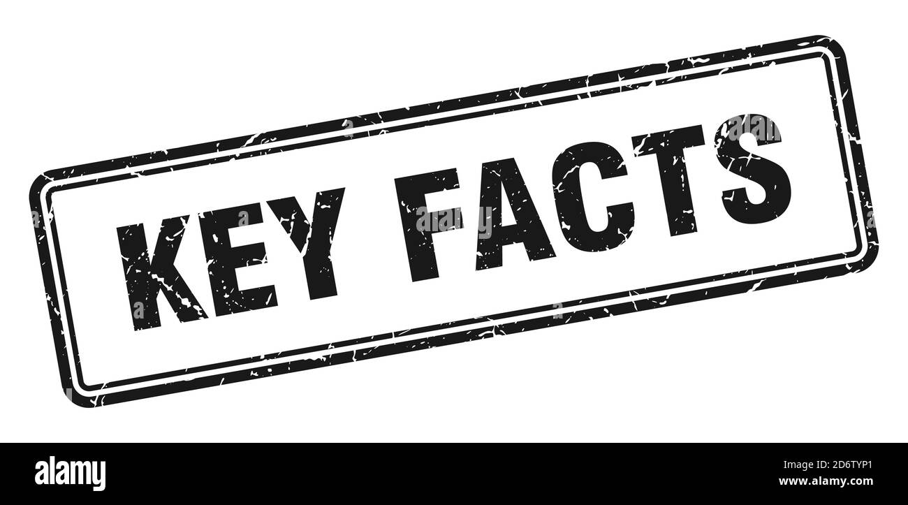key facts stamp. square grunge sign isolated on white background Stock ...