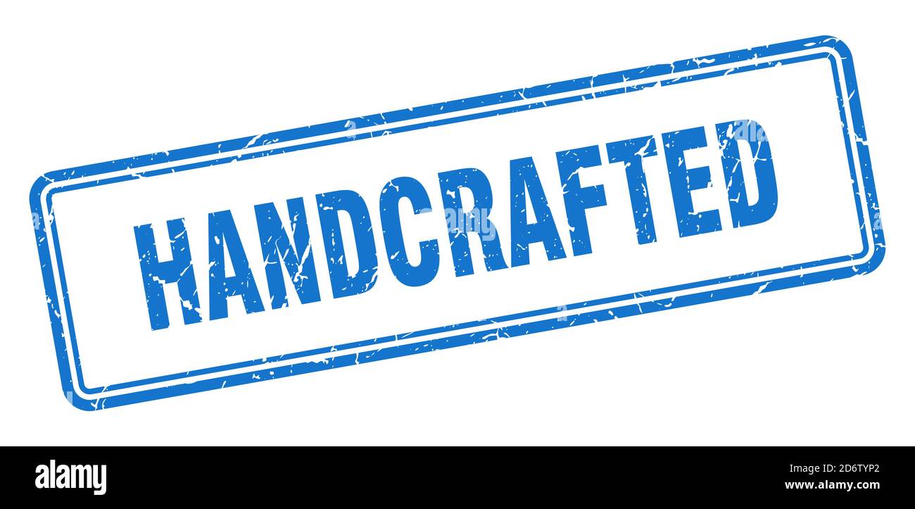 hand crafted stamp. square grunge sign isolated on white background Stock Vector Image & Art - Alamy