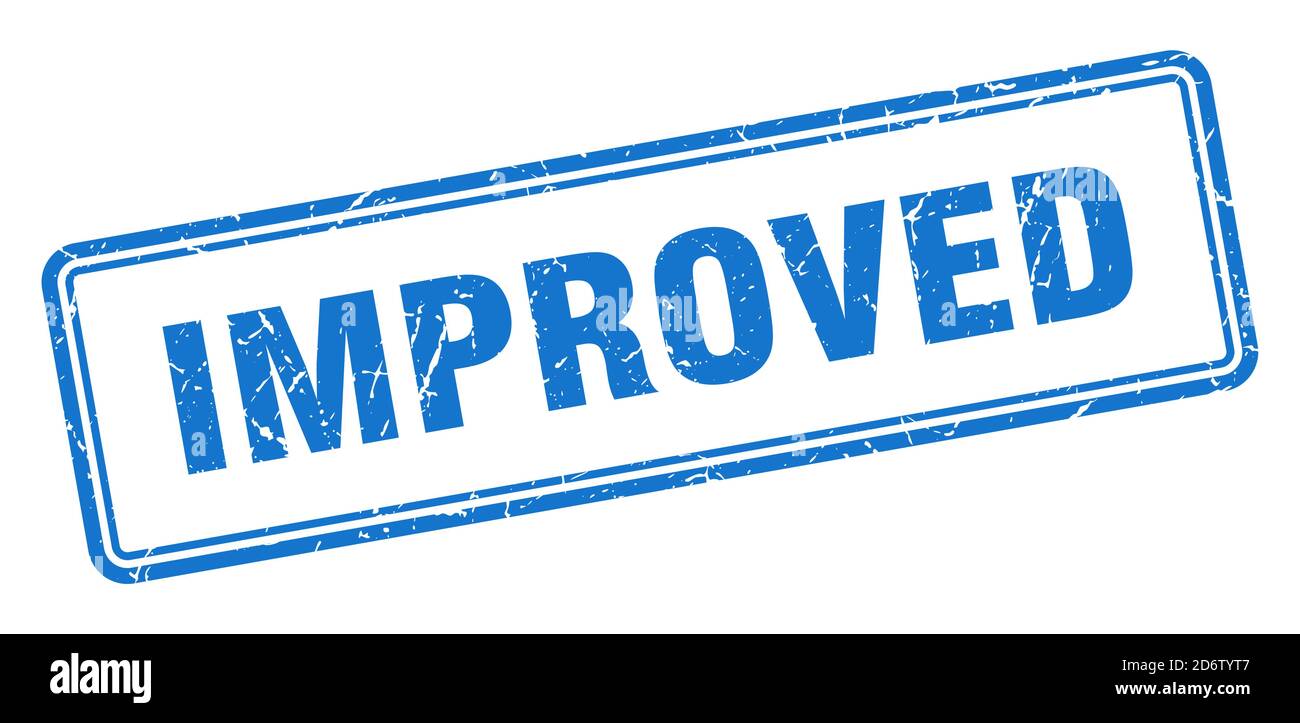 improved stamp. square grunge sign isolated on white background Stock ...