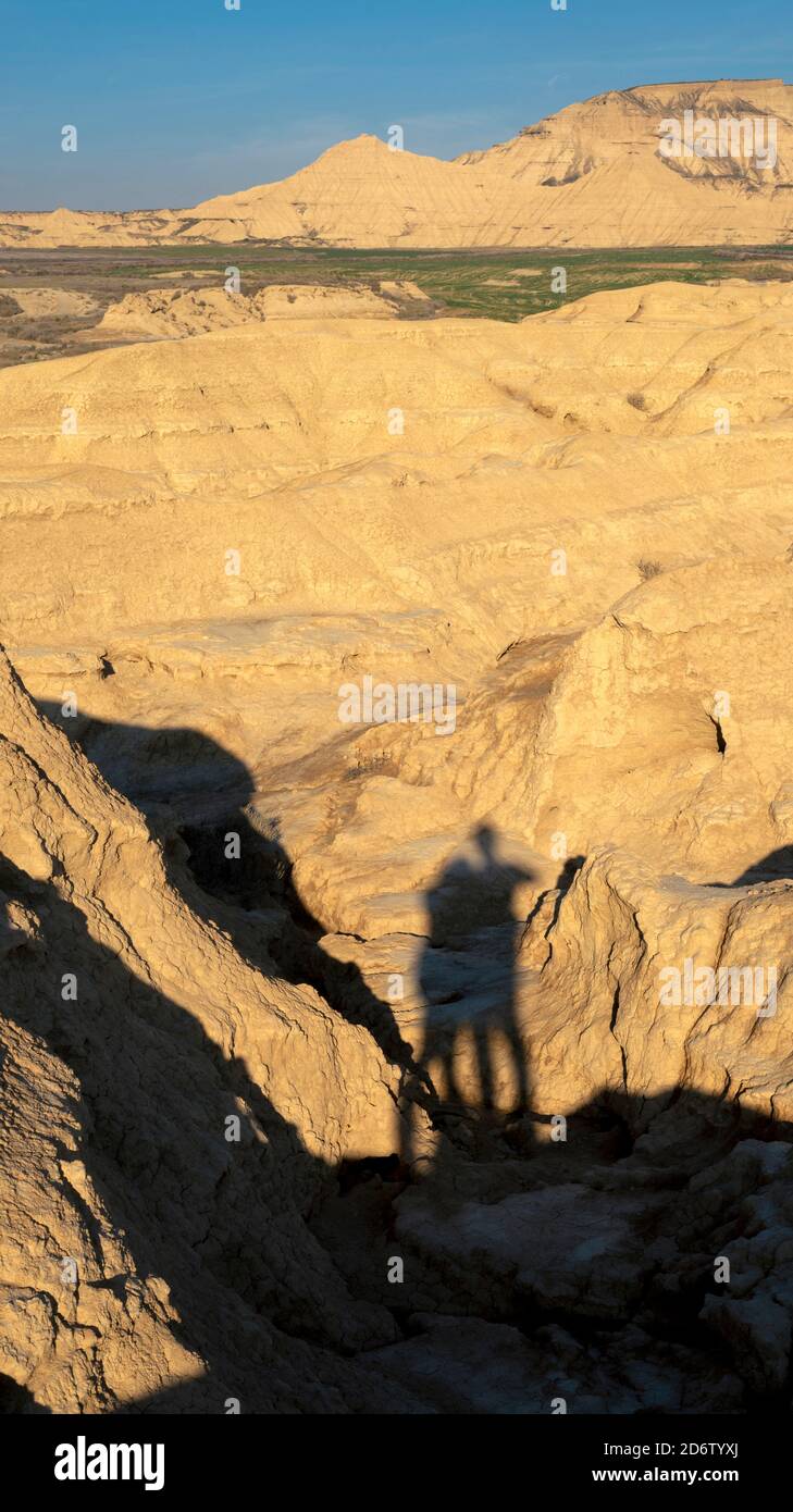 Couple shadows over sunny dunes in a desert Stock Photo - Alamy